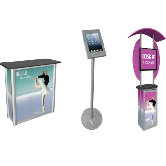 Monitor Kiosks | Display Counters | Display Stands | Orbus – Portable ...