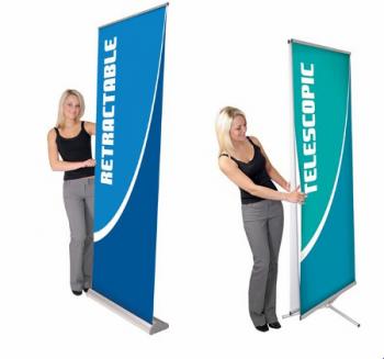 Retractable and Telescoping Banner Stands | Orbus Displays – Portable ...