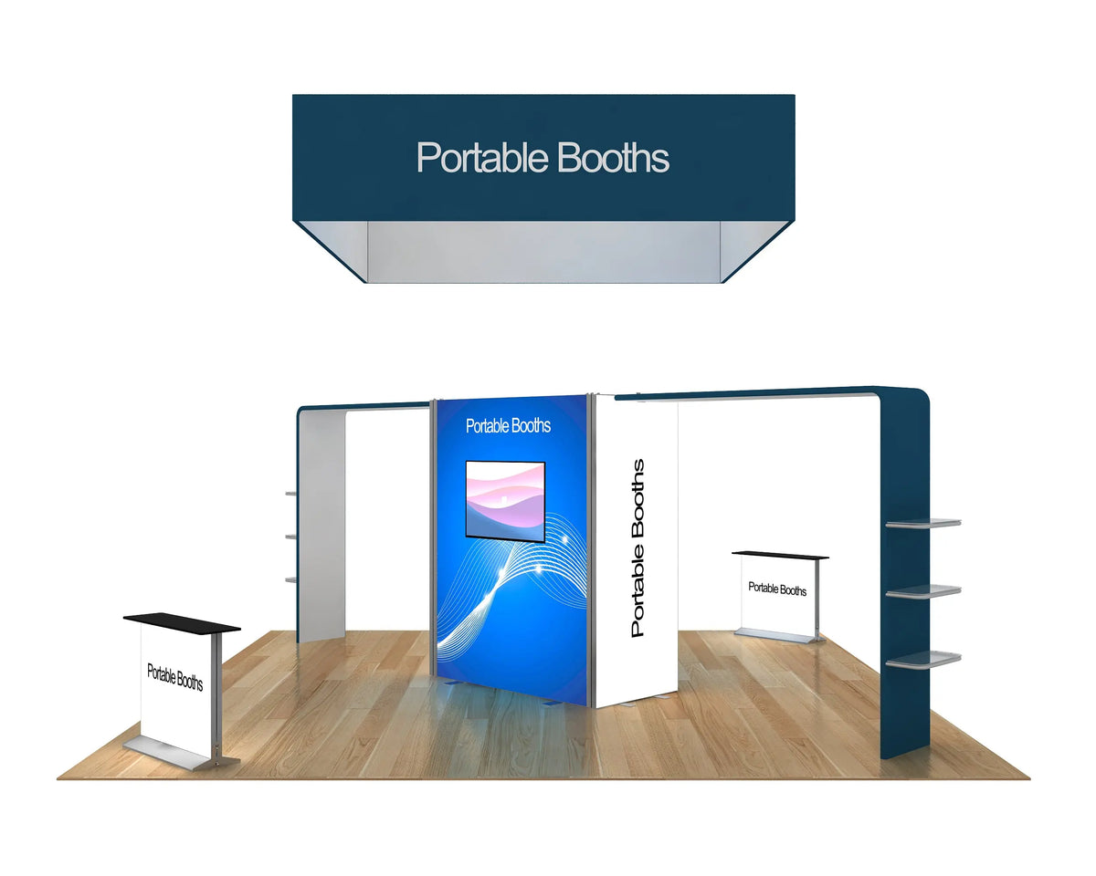 20 x 20 Backlit Exhibit With Storage Closet And Archway – Portable Booths