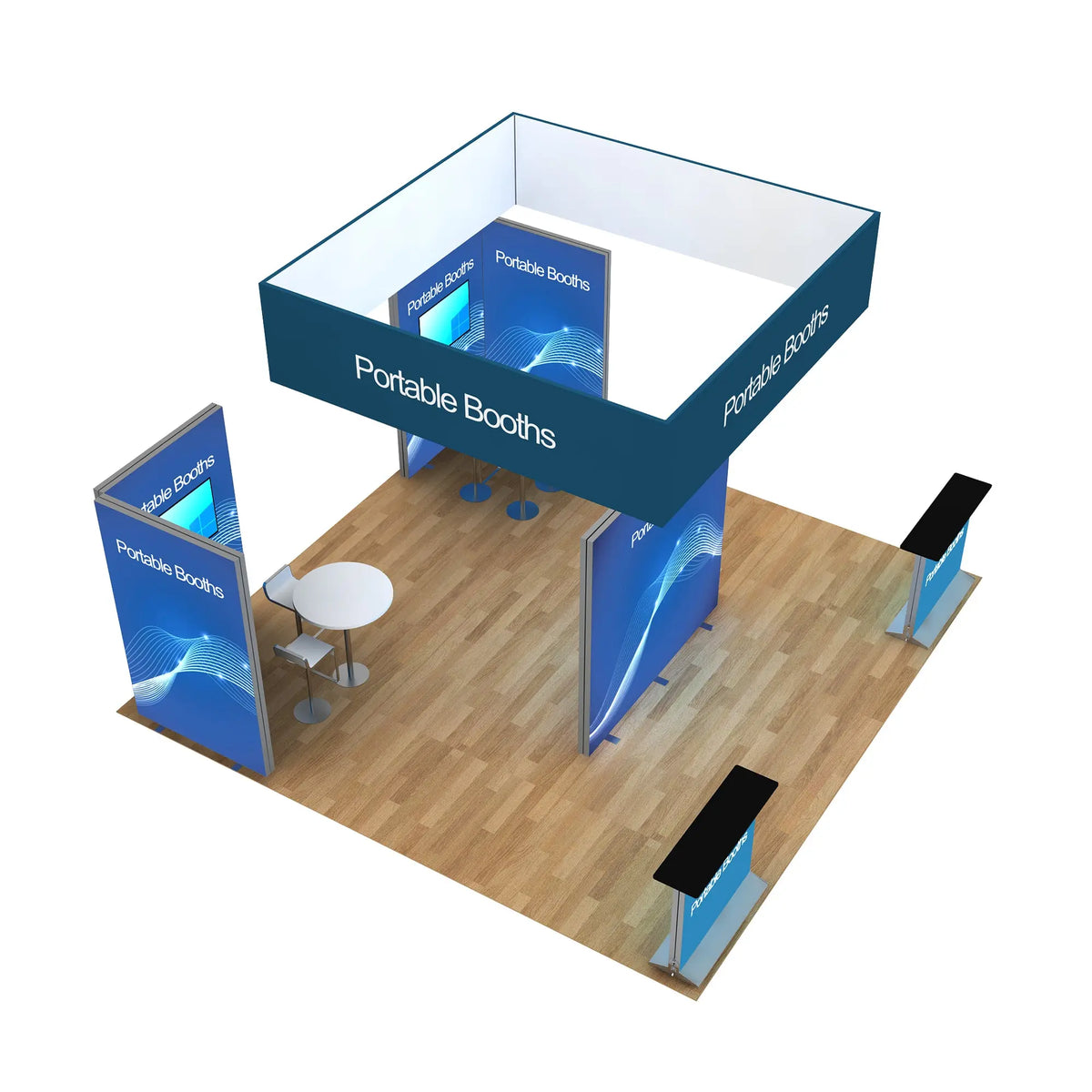 20 x 20 Backlit Exhibit Package – Portable Booths