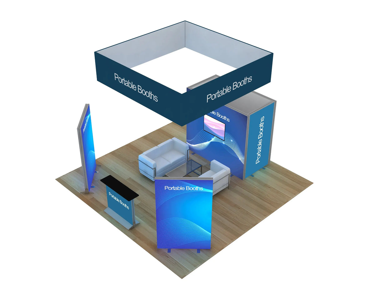 20 x 20 Backlit Exhibit With Storage Closet – Portable Booths