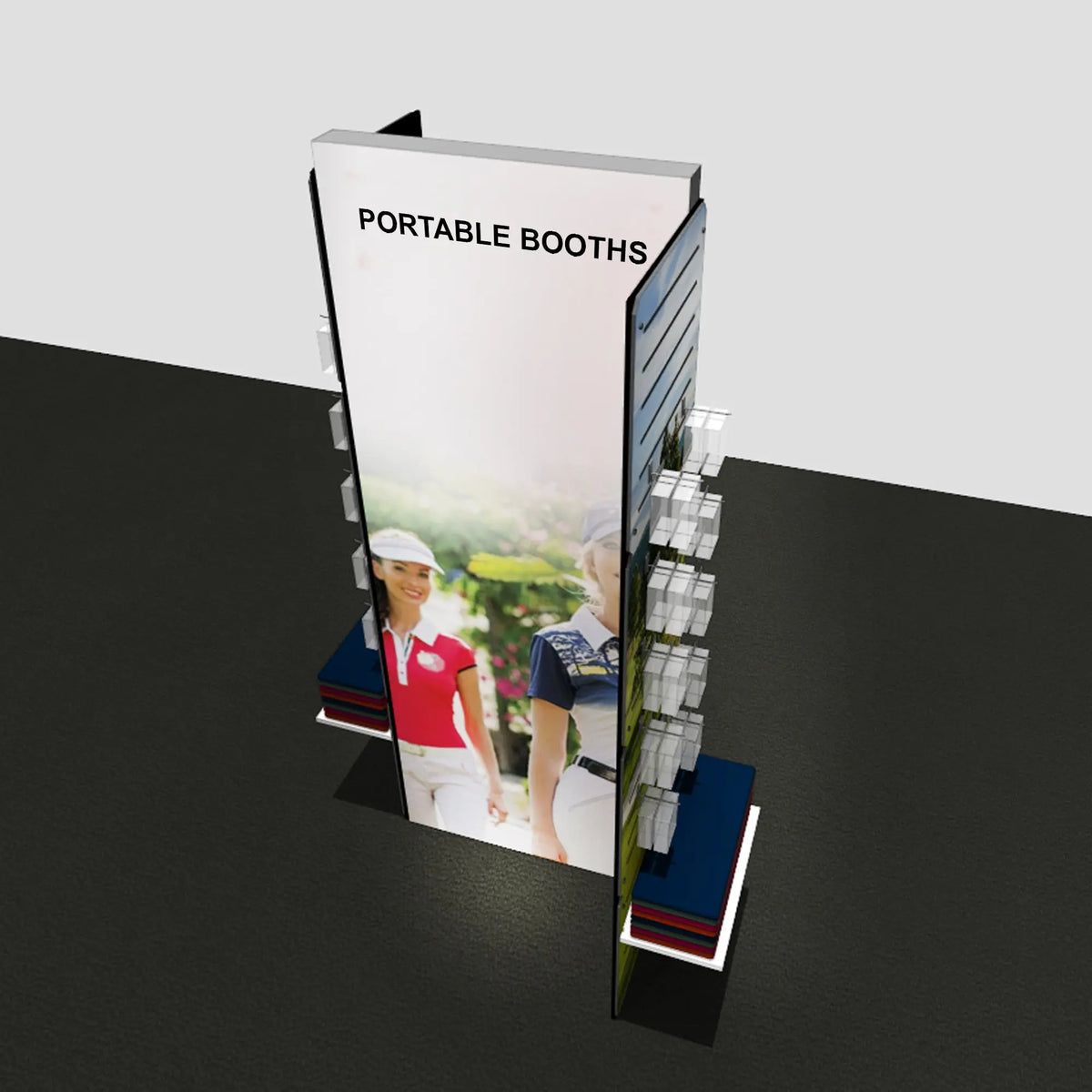 Merchandise/Shelf Display With Center Light Box – Portable Booths