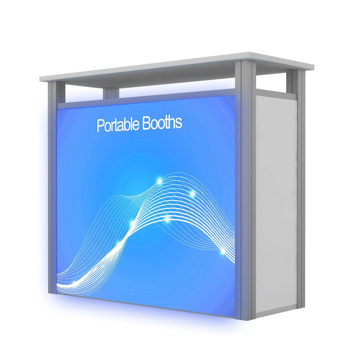 Backlit Counter with Locking Storage - 44" – Portable Booths