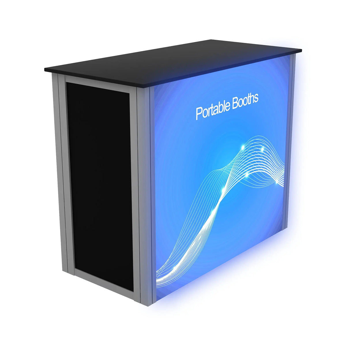 Backlit Counter with Locking Storage - 46" – Portable Booths