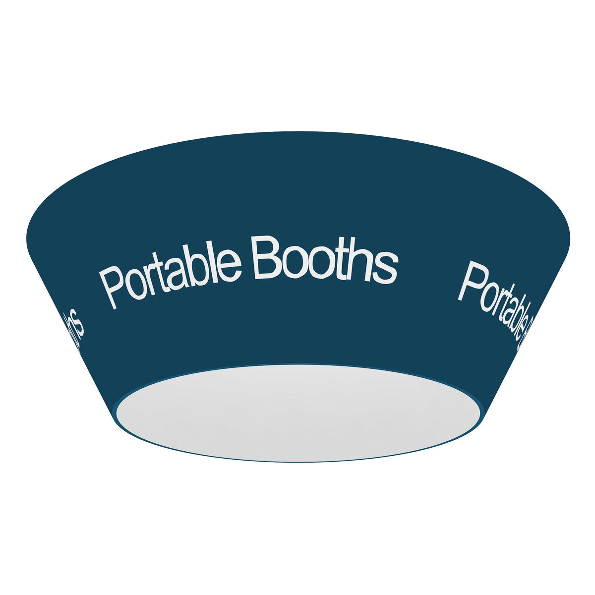 Tapered Round Hanging Header | Hanging Banner Sign – Portable Booths