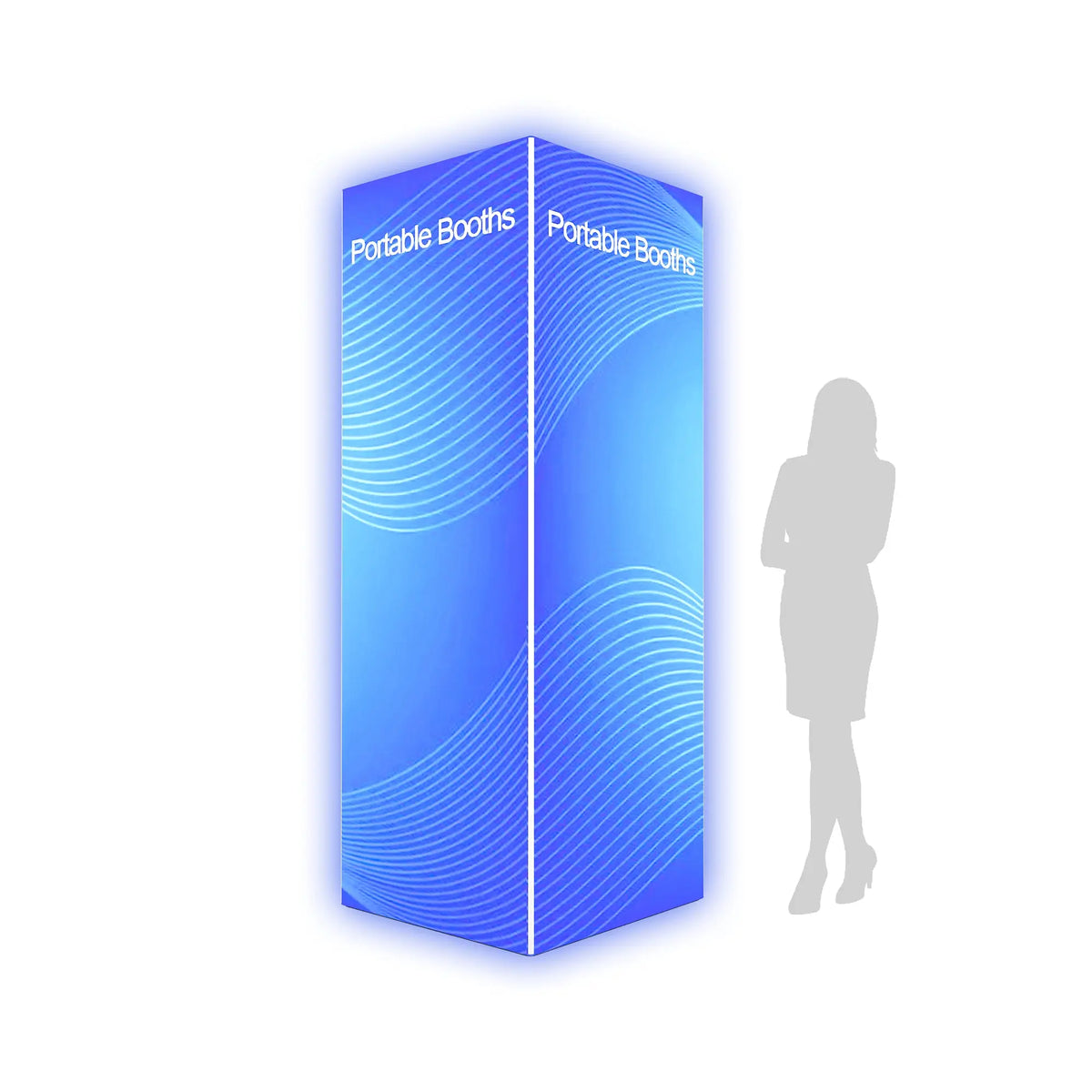 8'h Backlit Four Sided Tower | Portable Booths
