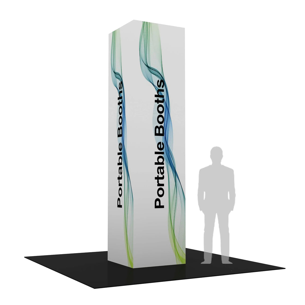 Four Sided Tower, 12'H X 3'D | Tower Display | Portable Booths