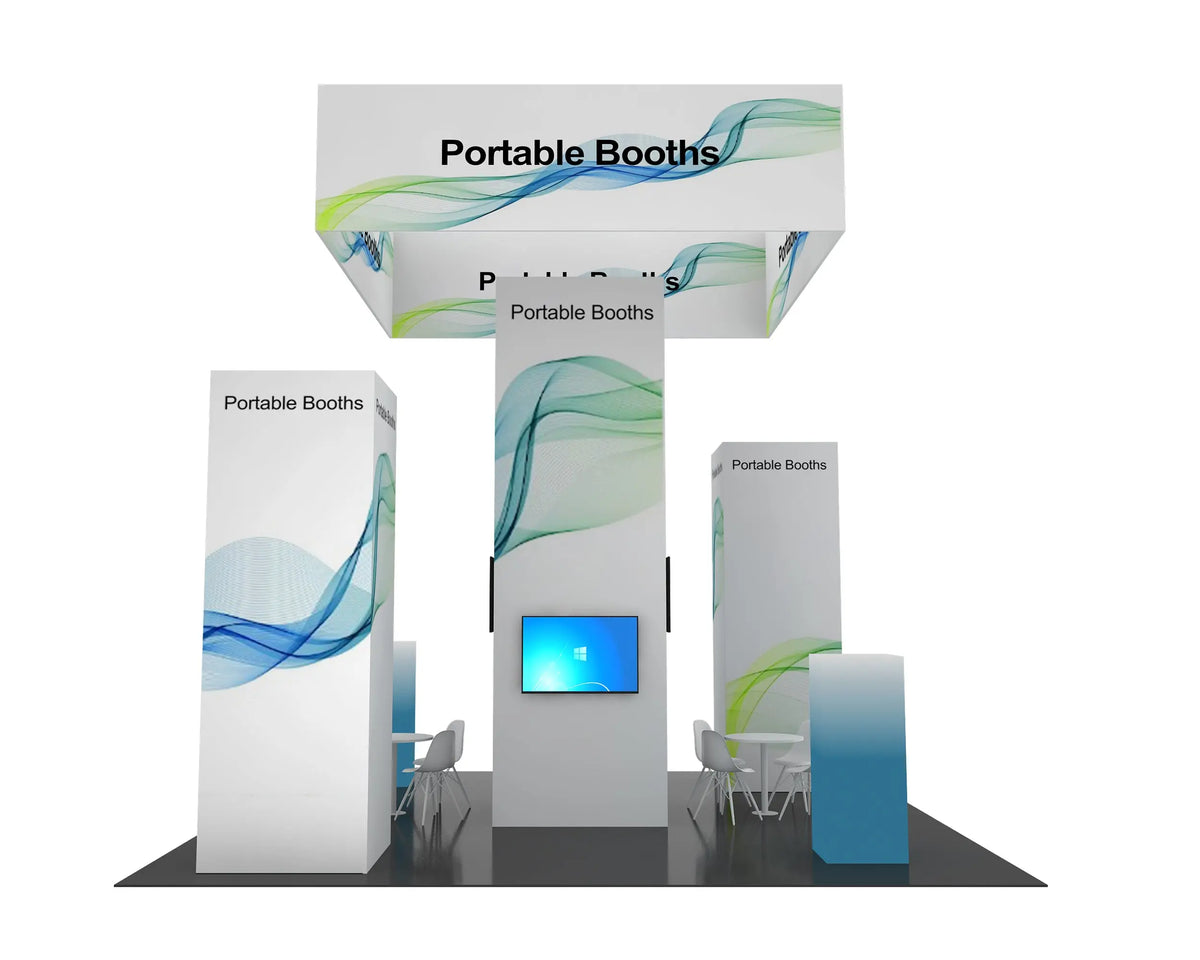 20 x 20 Exhibit Package (Standard or Backlit) – Portable Booths