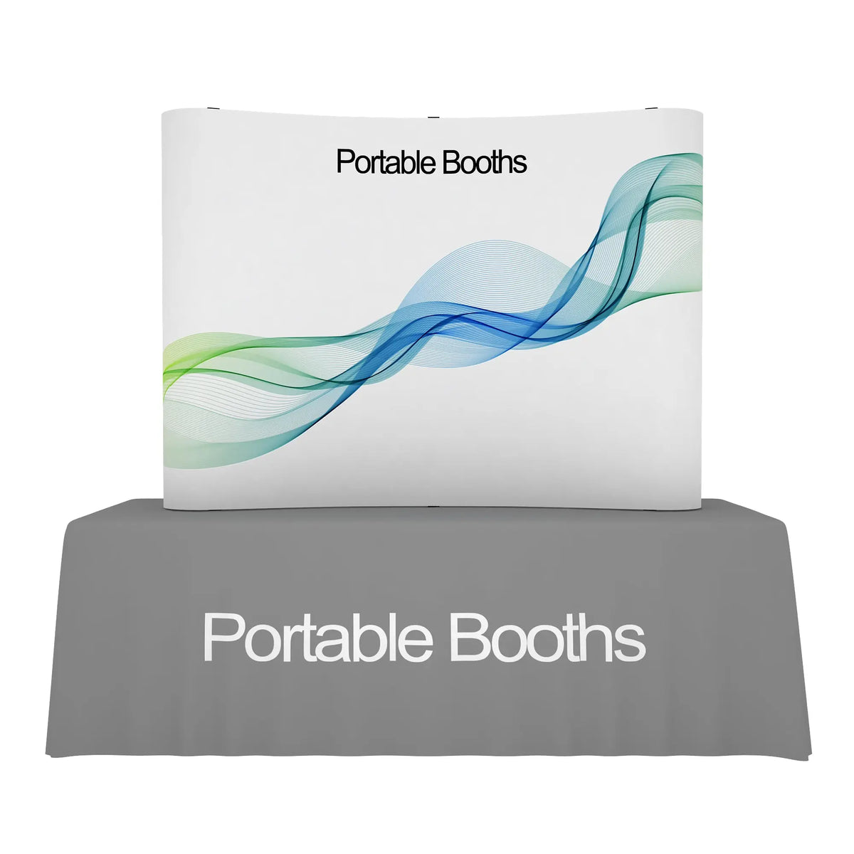 Portable Table Top Display | Curved Tabletop Display – Portable Booths