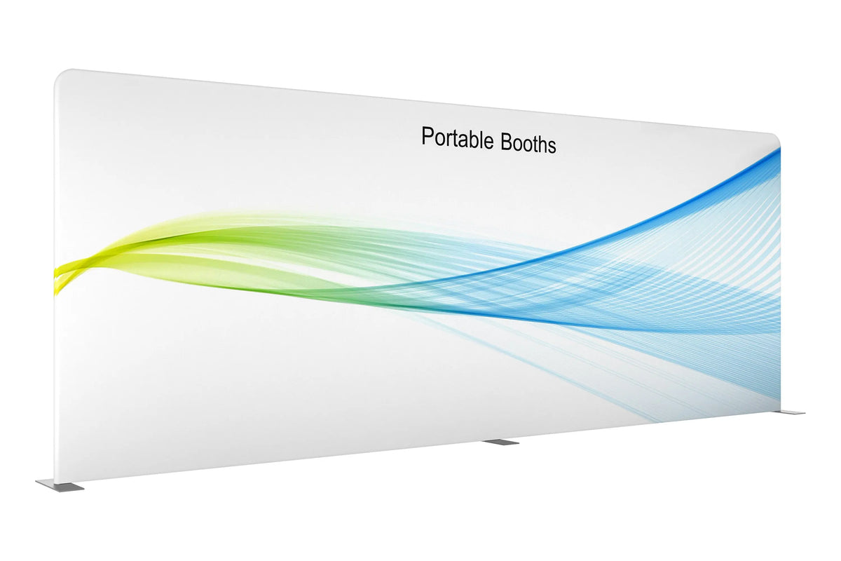 Trade Show Booth Wall Panel | 20' Straight Wall Fabric Display ...