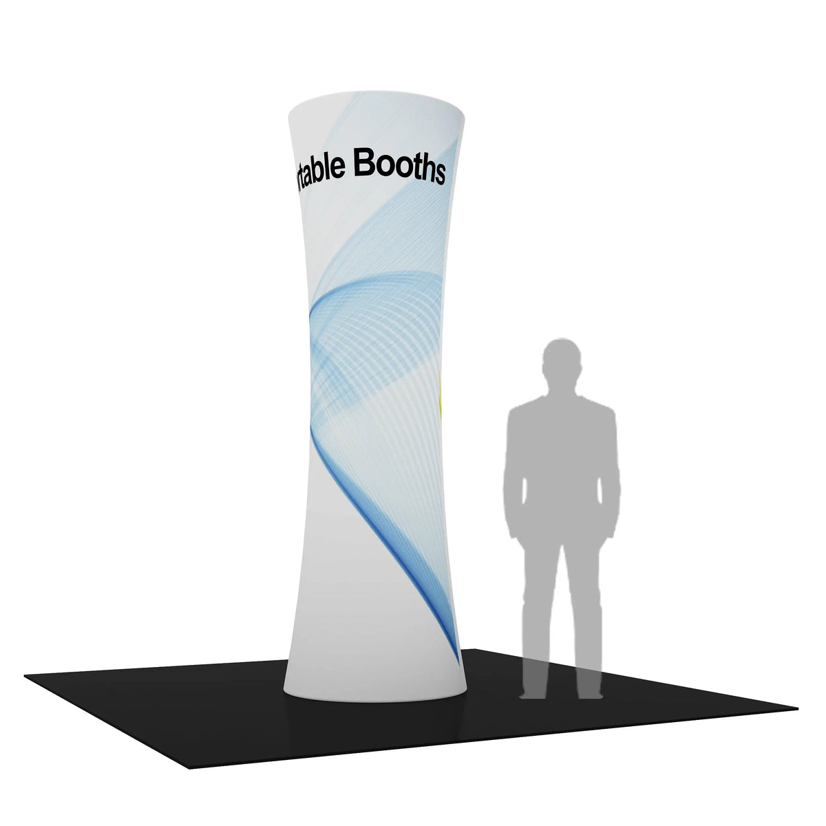 Advertising Pillar | Tapered Tower, 12'H X 3'D – Portable Booths