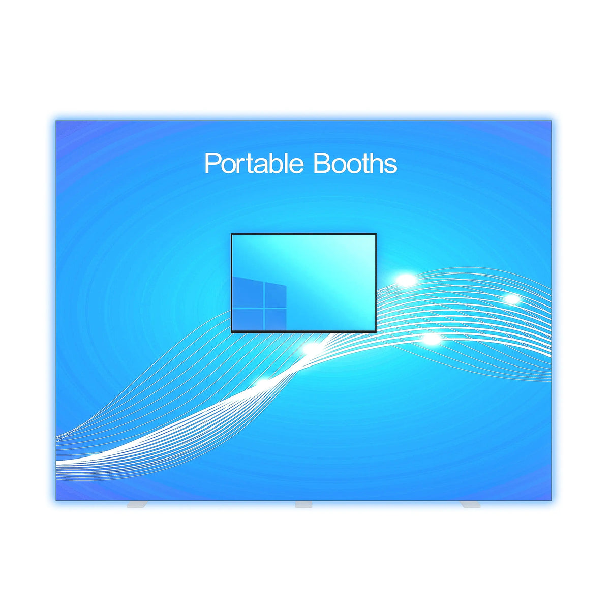 10' Freestanding Light Box With Monitor Mount – Portable Booths