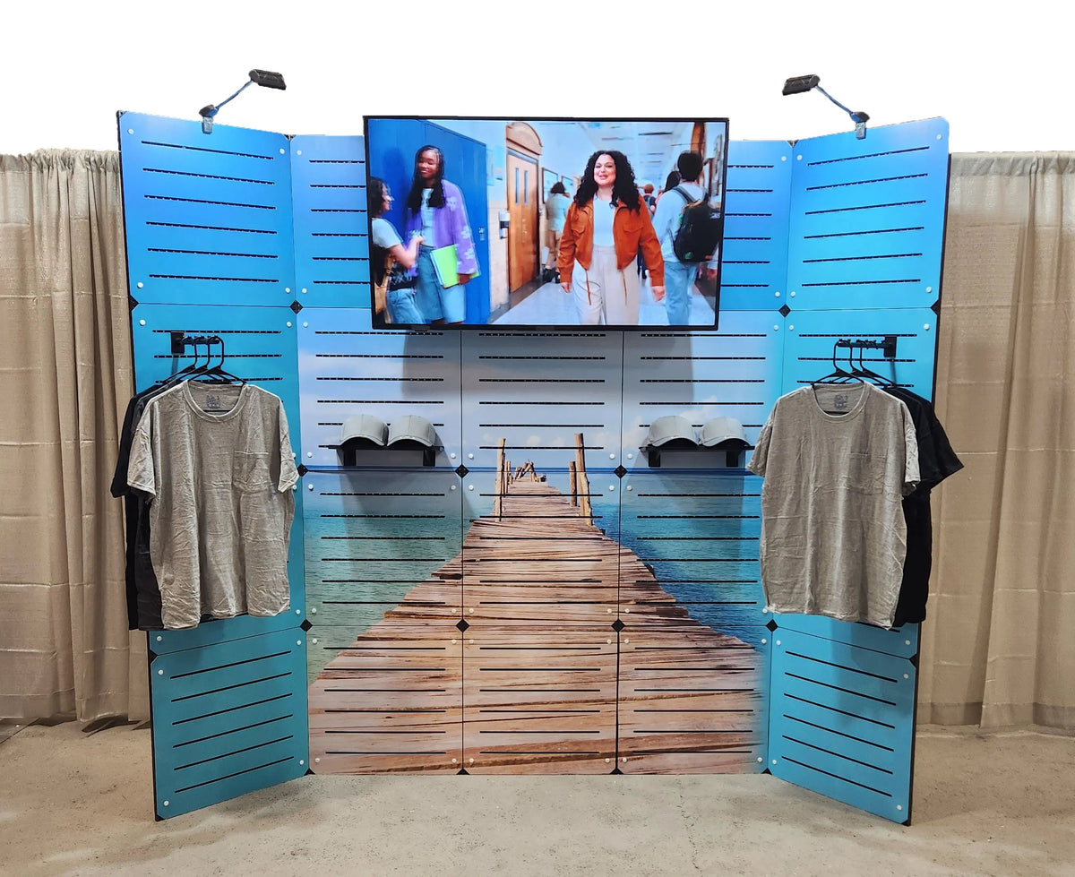 8’ Modular Slatwall Display - Optional Graphics and Monitor Mount ...