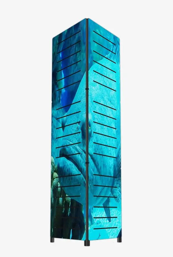 Portable Triangular Slatwall Tower | Slatted Wall System – Portable Booths